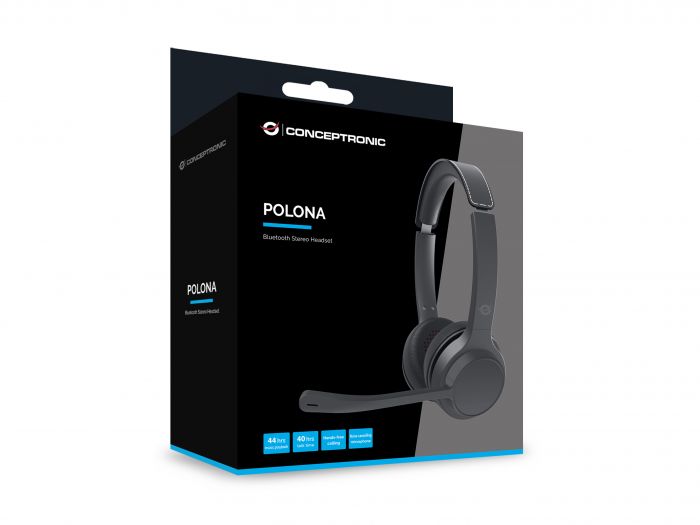 POLONA04B Bluetooth Stereo Headset, Noise Cancelling Microphone ...