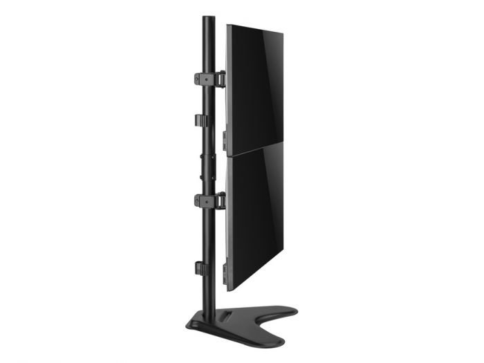 17"-32" Dual Vertical Monitor Tabletop Stand 650128 | Conceptronic